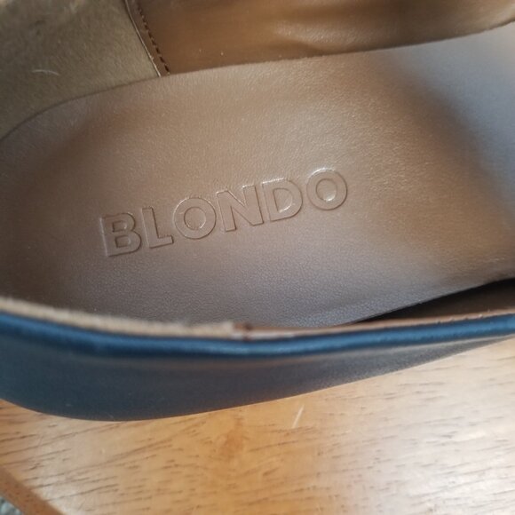 Blondo | Shoes | Blondo Size 95 Brielle Ballet Flats Leather Shoes Navy ...